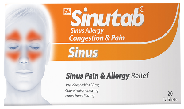 Sinutab Sinus Allergy Congestion And Pain tablets – City Plaza Pharmacy